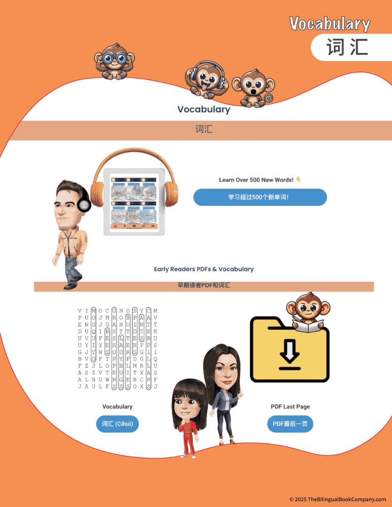 English Chinese Mandarin Bilingual Audiobooks Instructions Vocabulary ...