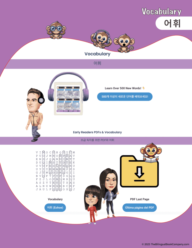 English Korean Bilingual Audiobooks Instructions Vocabulary Word ...