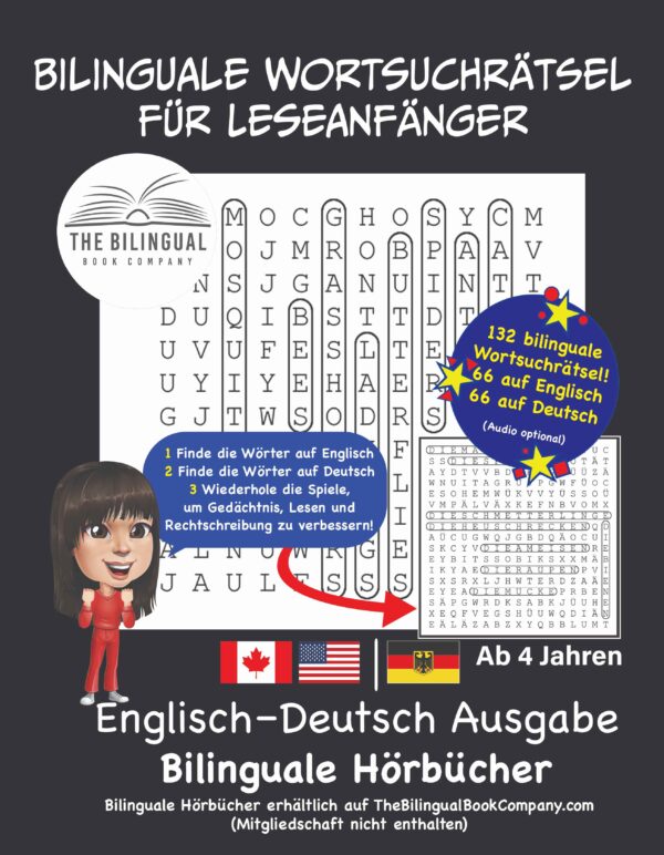 English German Bilingual Word Search Book Bilingual Audiobook On Amazon ...